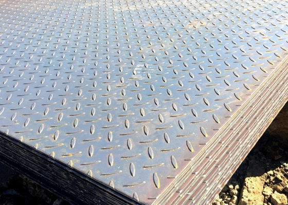 Hot Rolled Metal Checker Plate , 2348mm / Custom Length Metal Checker Plate Flooring
