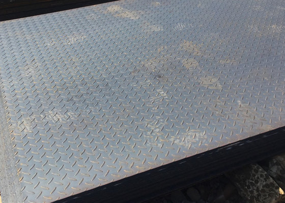 2.0 - 12mm Thickness Chequered Plate Steel , Hot Rolled Steel Chequer Plate