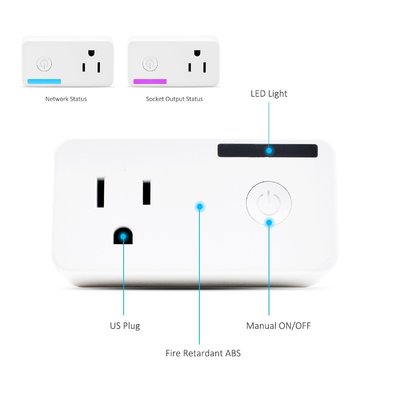 50Hz Mini Wifi Smart Plug Compatible With Alexa Google Home , IFTTT