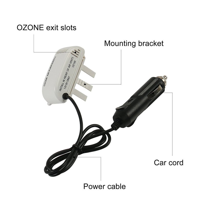 Energy Saving Micro Ozone Car Air Purifier Improves Sense Of Well Being