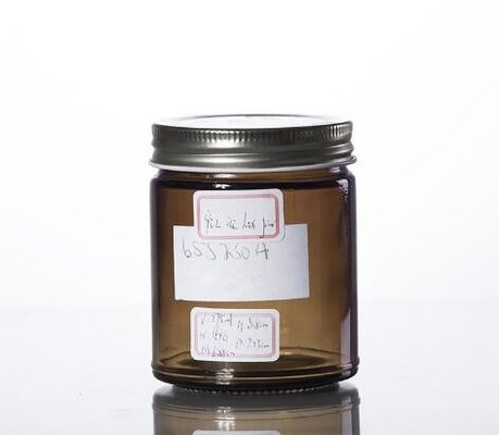 9 oz amber cylinder glass jar with CT finish