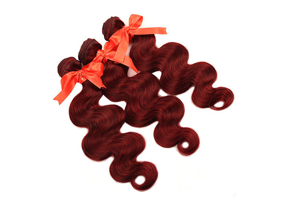 El cabello humano real rojo del color 8A lía/los paquetes de Nonremy con el cierre