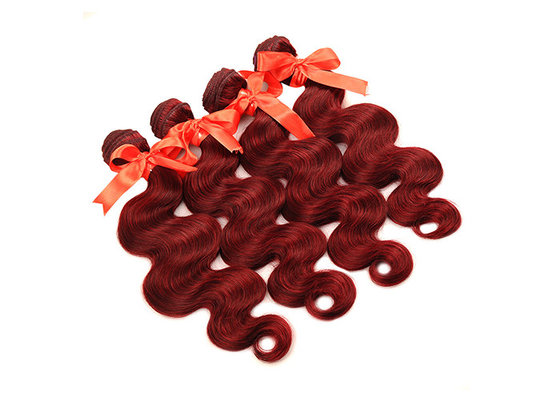 El color sin procesar 4 de la onda 99J del cuerpo de los paquetes del cabello humano lía con el cierre del cordón