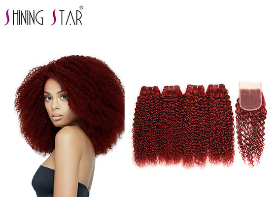 Kinky Curly Virgin Remy Human Hair Bundles For Black Woman Customized
