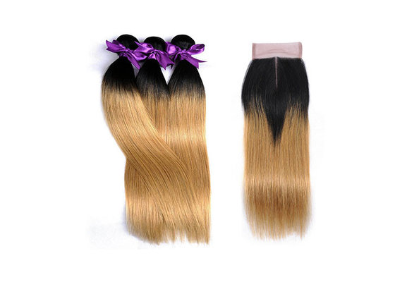 El pelo peruano sin procesar rubio 3 lía para el brillo del grado de las muchachas 8a Niza