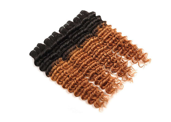 Blonde Curly Malaysian Deep Wave Hair Bundles No Tangle Customized Length