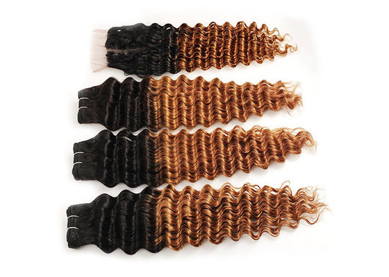 Tangle Free Malaysian Virgin Hair Bundles , Tight Malaysian Deep Wave Bundles