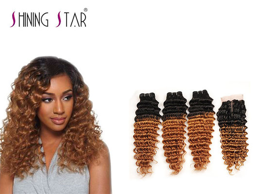 Tangle Free Malaysian Virgin Hair Bundles , Tight Malaysian Deep Wave Bundles