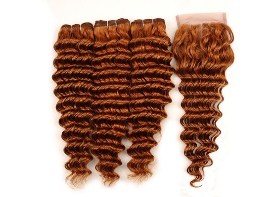 30 Blonde​ Brazilian Deep Wave Hair Bundles No Animal And Synthetic Mixed