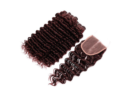 Los 3 paquetes indios rizados suaves del pelo del PCS para la mujer negra pueden ser blanqueados