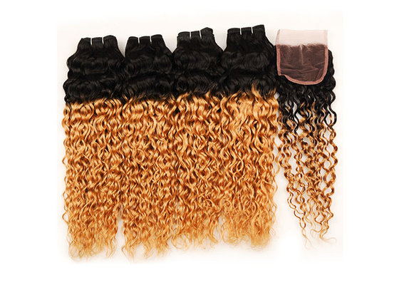 Hermoso ningunas extensiones del pelo de la onda de agua de los piojos para la armadura de la pulgada de las muchachas 10-26