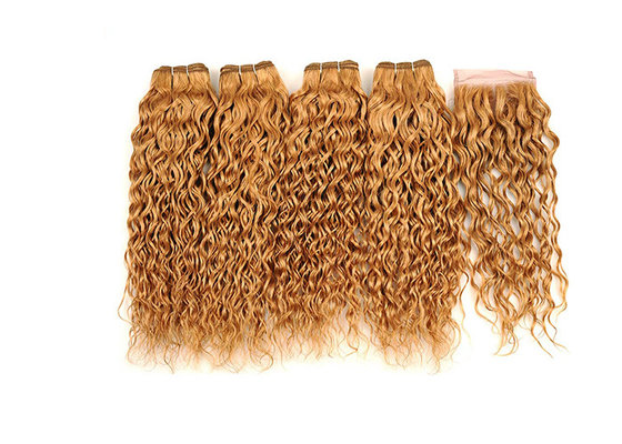 Ningunas extensiones del pelo de la onda de agua del mún olor para las señoras manan trama doble construida