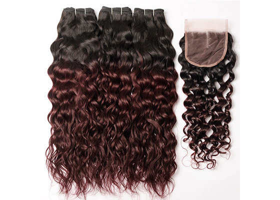 Water Wave Weave Peruvian Hair Bundles 3 Bundles Double Weft Constructed