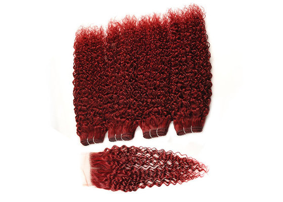 Ningunos paquetes peruanos rojos de vertimiento del pelo pueden ser trama teñida del pelo rizado de JC