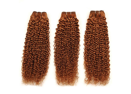 Armadura rizada del pelo rizado de Brown 30 del brasileño para la trama de la máquina del doble de la mujer negra