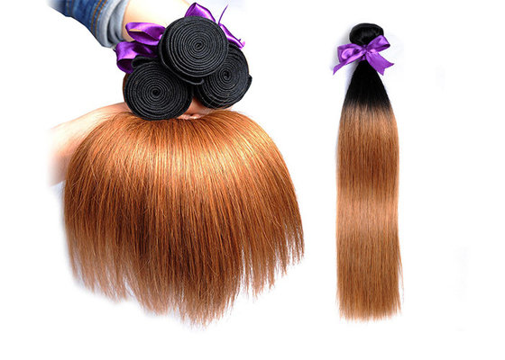 Straight Brazilian Hair Bundles #1B30 Weave Extensions 4 Pcs Blonde Real Hair