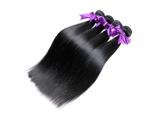 De largo 100 pelo de alta calidad negro recto brasileño de los paquetes 4Pcs #1B del cabello humano