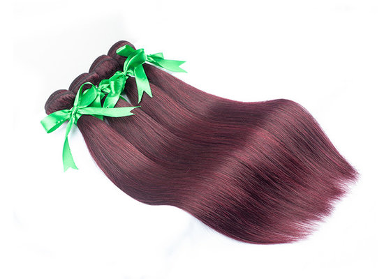 El pelo recto peruano 100 lía el color de Borgoña de 4 paquetes ningún vertimiento/enredo