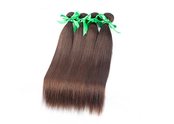 Estire naturalmente el pelo a los 4 colores recto del pelo/suavemente de Brown #2 de las PC de los Peruvian
