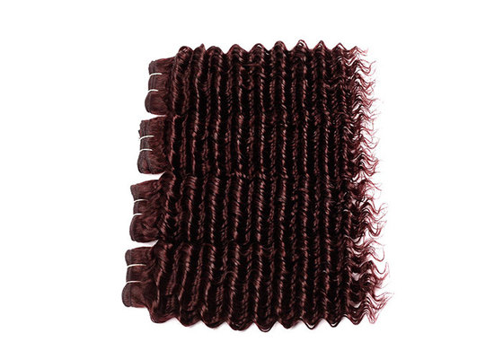 Cabello humano rizado peruano profundamente que teje 4 paquetes para la mujer bonita Afrian