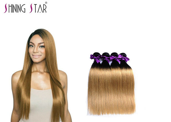 Unprocessed Virgin Brazilian Human Hair 4 Bundles Hair Processing #1B27