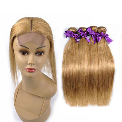 El cabello humano recto de 4 PC lía el color de proceso ácido químico #27