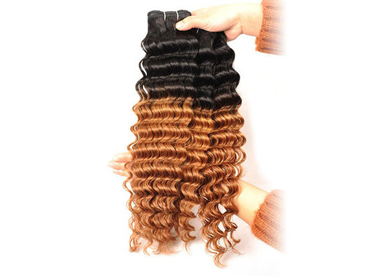 Peruvian Deep Wave Hair 4 Bundles #1B30 Blonde Human Hair Extension Weave