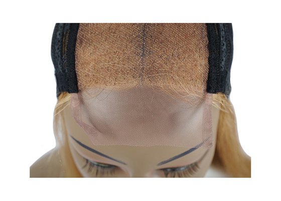 Ate la peluca rubia delantera del frente del cordón del pelo recto de las pelucas del cabello humano para el color de las mujeres negras #27