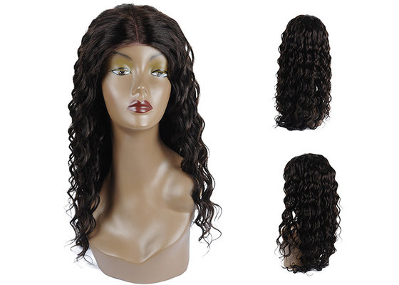Pieza media de la onda del cabello humano del cordón del frente del color profundo flojo de las pelucas #2 para las mujeres negras