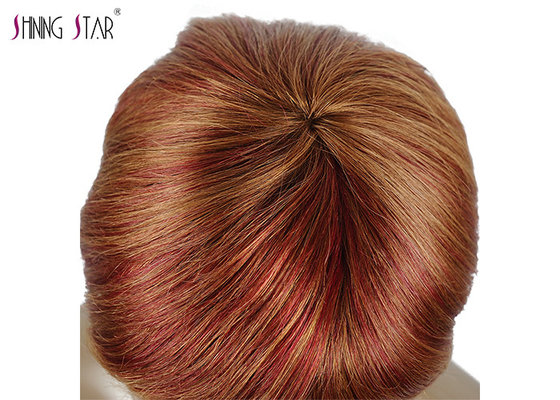 El rojo coloreado pone en cortocircuito las pelucas de Bob con la peluca recta del frente del cordón del cabello humano de las explosiones