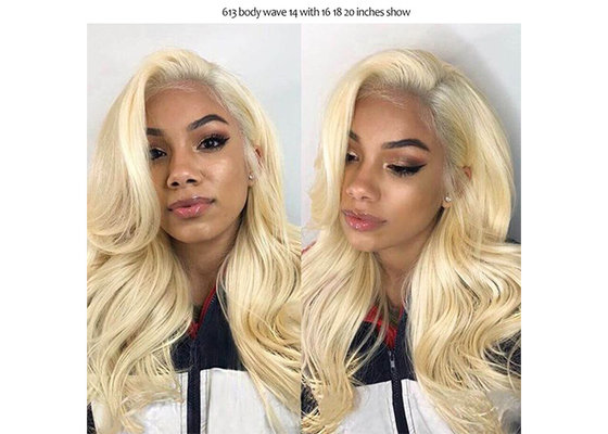 Onda brasileña del cuerpo del pelo 613 paquetes con los paquetes del cabello humano rubio de miel del cierre