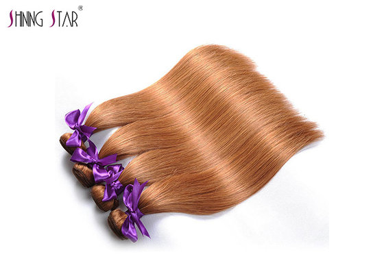 Los paquetes peruanos del pelo recto del Blonde el 100% del oro colorearon la trama doble 30 barata