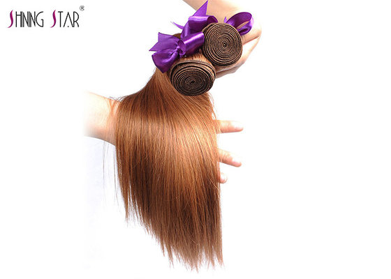 Los paquetes peruanos del pelo recto del Blonde el 100% del oro colorearon la trama doble 30 barata