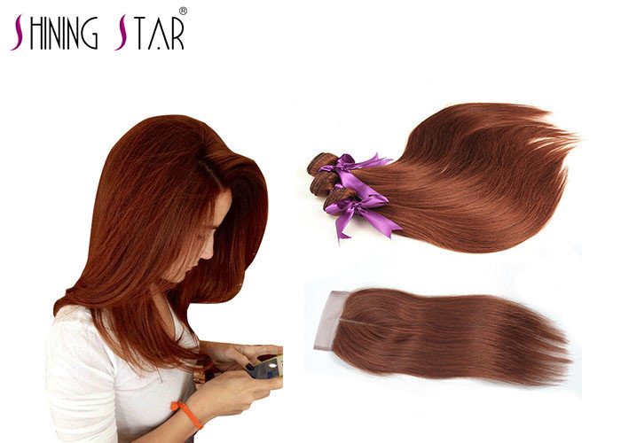 No Remy 100 paquetes brasileños del pelo para mezclado no sintético de la mujer de América