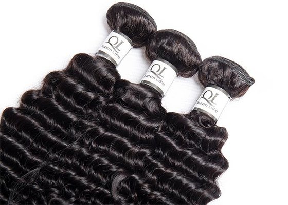 Grade 10A Deep Curly Hair Extensions , No Shedding Brazilian Deep Curly Weave