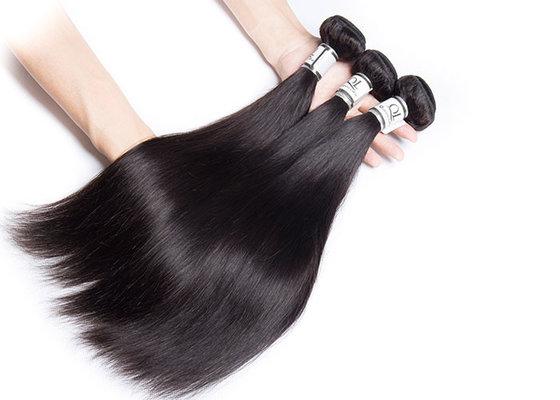 100% Unprocessed Straight Human Hair Weave Bundles None Chemical Processing
