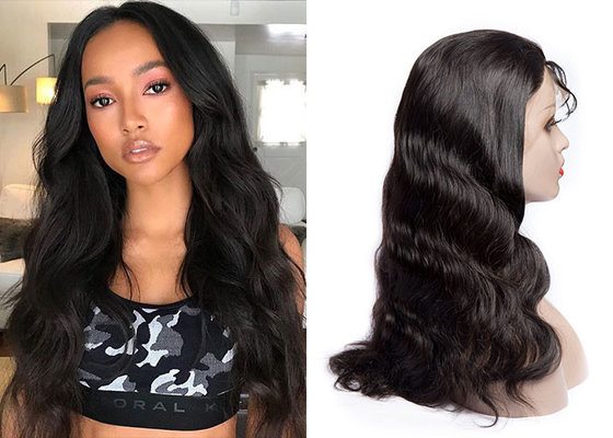 Body Wave Natural Lace Front Wigs / 180% Density Half Lace Front Wigs
