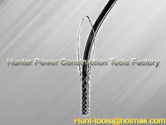 Hanger grip for electrical cable as it hangs in vertical, sloping