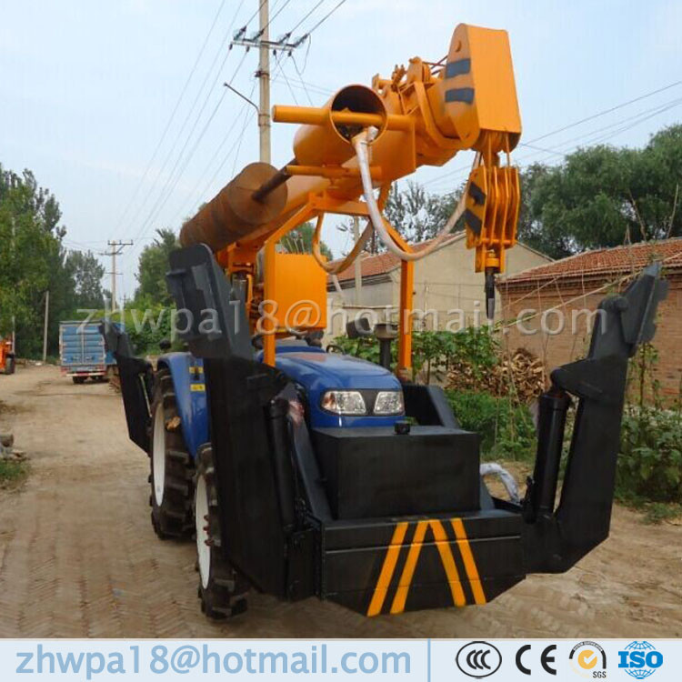 Best price Post Hole Digger and Pole Crane Tractor Mounted Crane