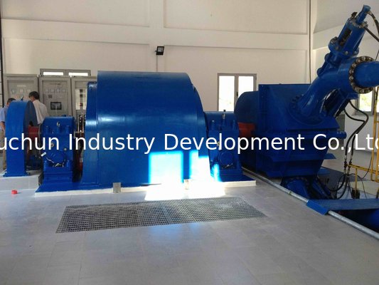 Double Nozzles 1600KW Horizontal Pelton Hydro Turbine Unit For Power Plant