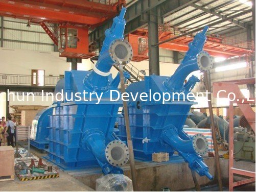 80 - 1000m Head Pelton Hydro Turbine with double nozzle, Hydraulic Turbine for Power Plant