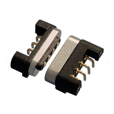 Vertical 4 pin reverse power and sync magnetic connector M411R