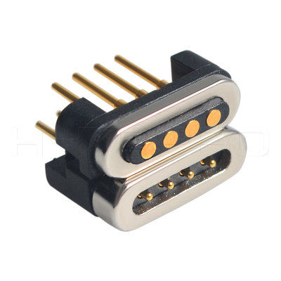 Vertical 4 pin reverse power and sync magnetic connector M411R