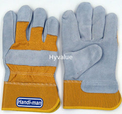 China 10 inch Cow Split Leather with cotton back Working Gloves supplier