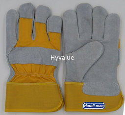 China 10 inch Cow Split Leather with cotton back Working Gloves supplier