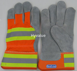 China 10 inch Cow Split Leather with cotton back Working Gloves supplier