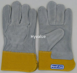 China 10 inch Cow Split Leather with cotton back Working Gloves supplier