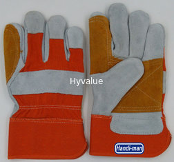 China 10 inch Cow Split Leather with cotton back Working Gloves supplier