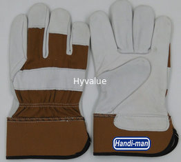 China 10 inch Cowhide Leather with cotton back Working Gloves supplier