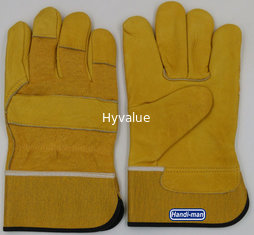 China 10 inch Cowhide Leather with cotton back Working Gloves supplier